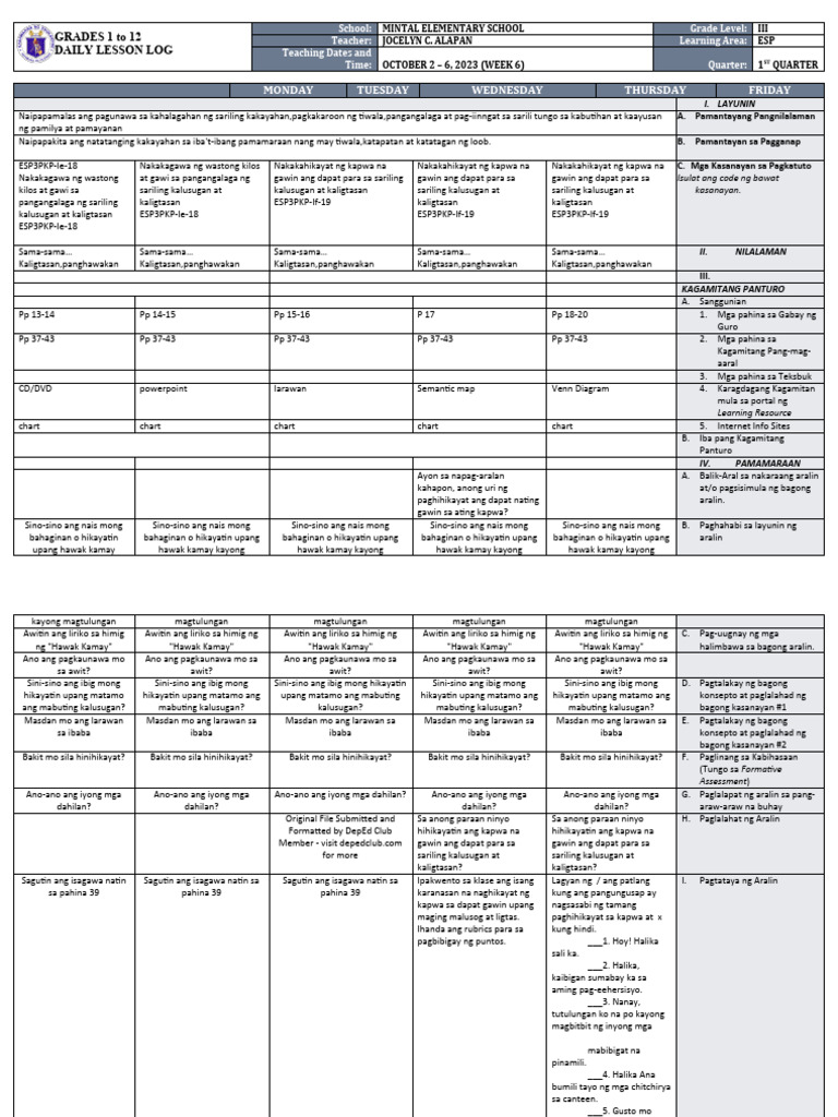 DLL Esp-3 Q1 W6-1.edited | PDF