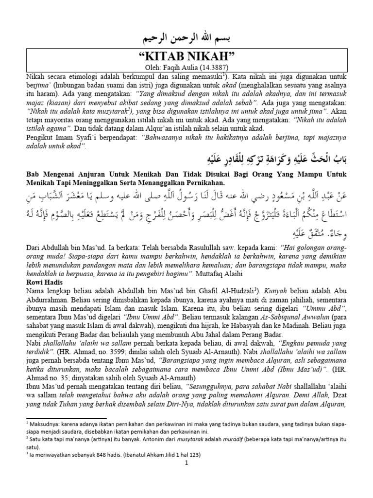 Kitab Nikah | PDF