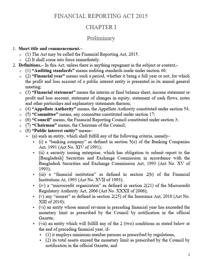 Fra Act 2015 English | PDF | Audit | Accounting