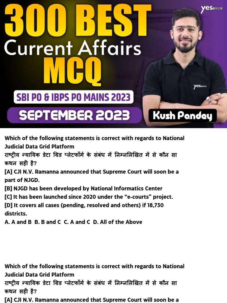 September Monthly MCQ (1) - Compressed | PDF