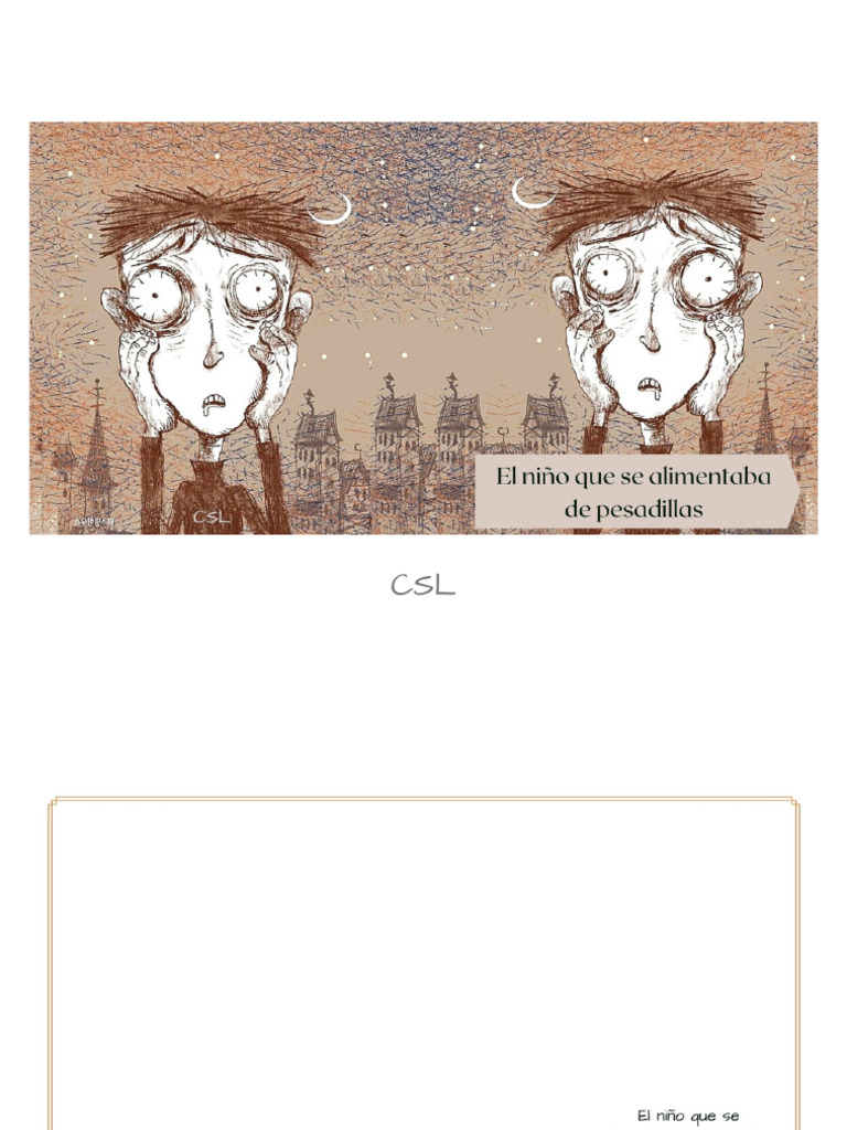 Cuento El Niño Que Se Alimentaba De Pesadillas Pdf