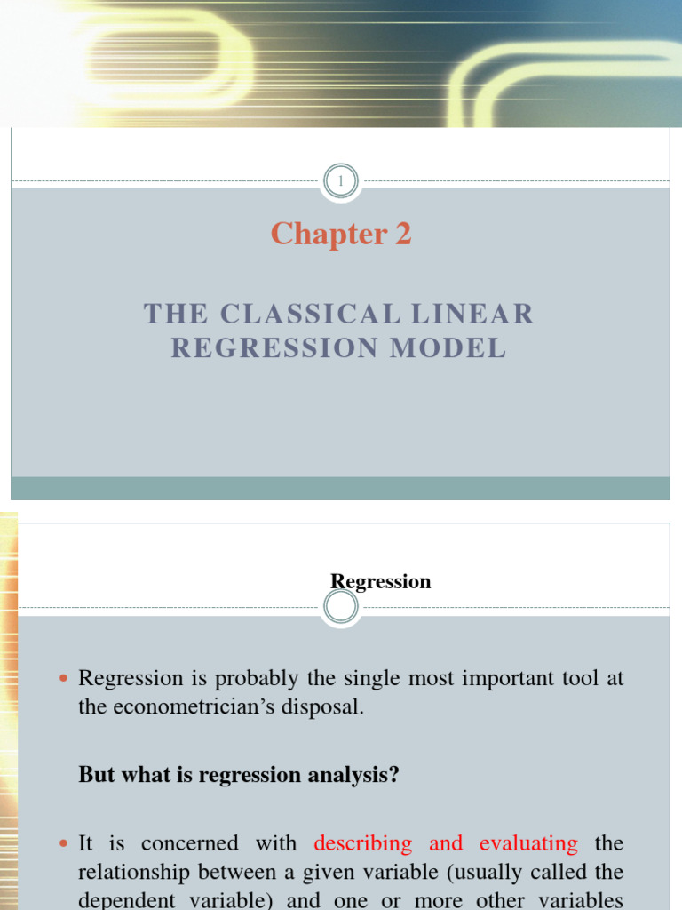 1-Chap II Econometrics ABC DR Mitiku | PDF | Estimator | Ordinary Least ...