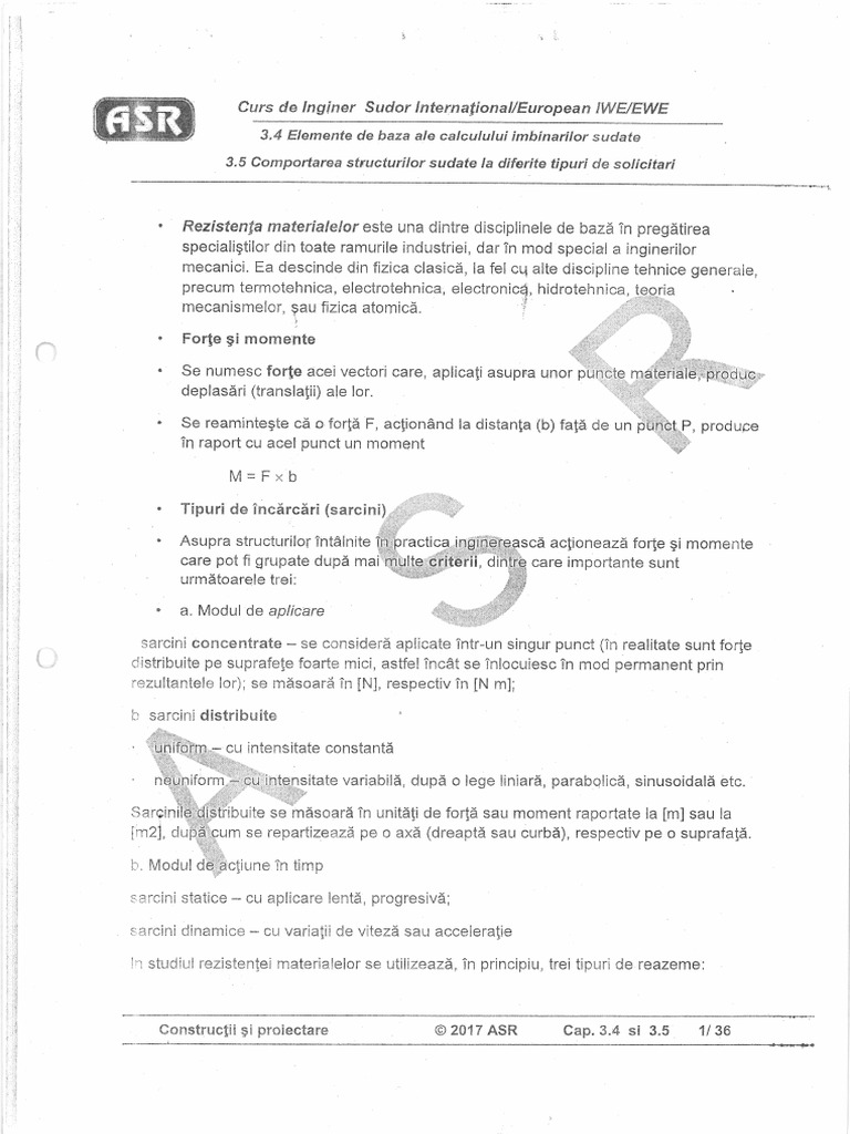 3.04 - 05 Calculul Imbinarilor Sudate Comportarea Elementelor Sudate ...