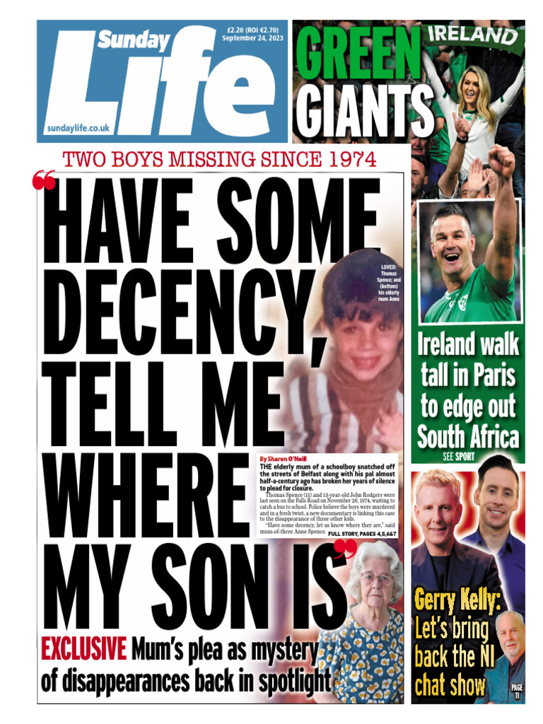 Lost Boys Sunday Life | PDF | Northern Ireland | Belfast