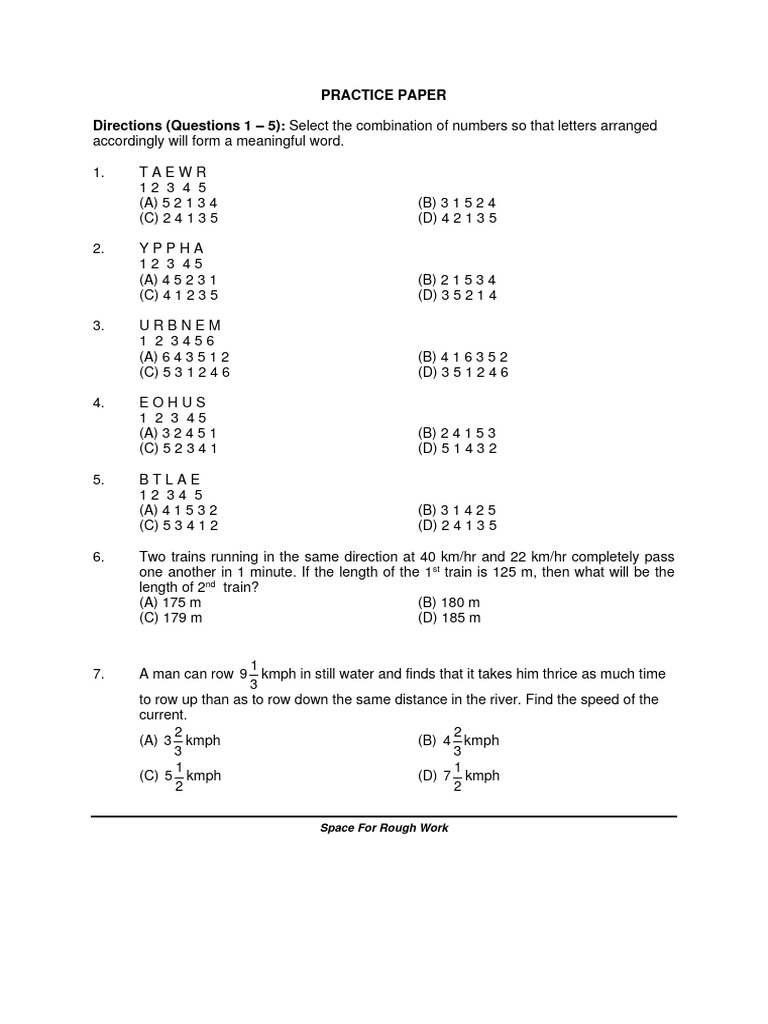 Practice Paper | PDF