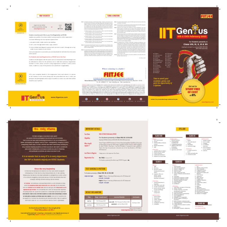 Brochure | PDF | Chemistry | Physics