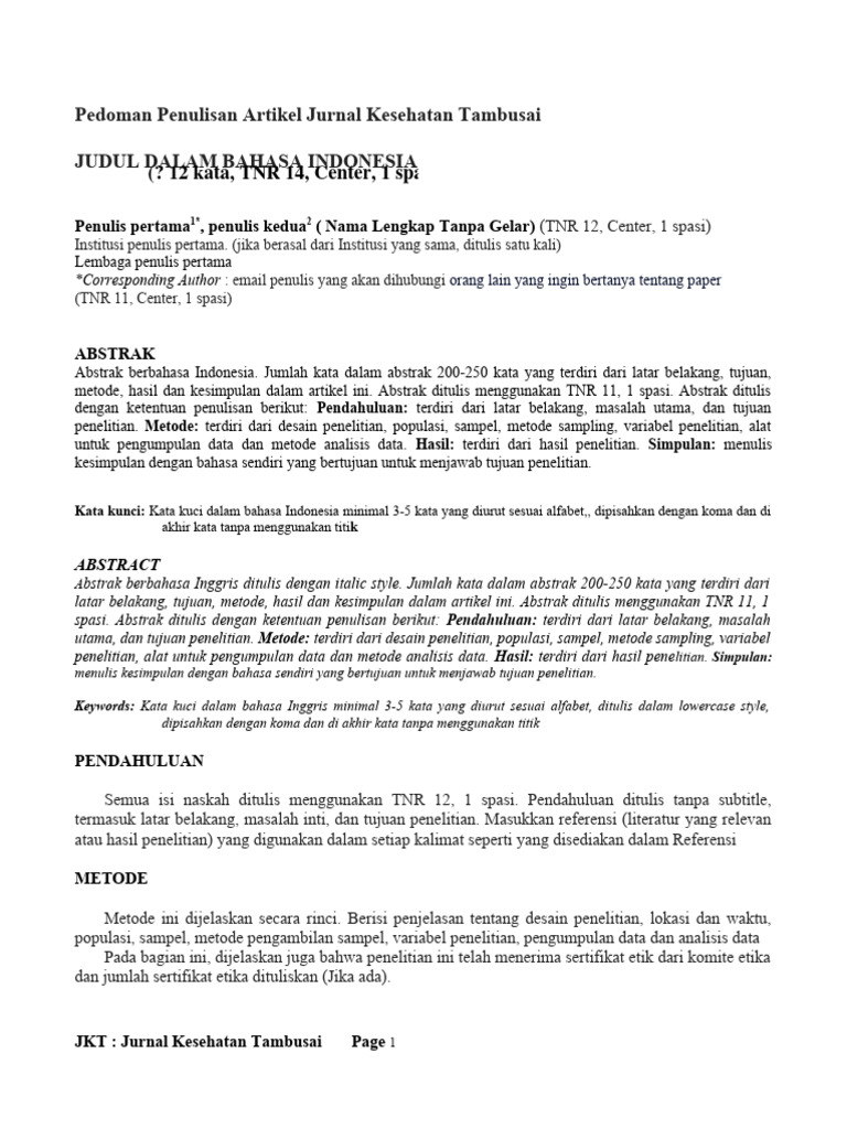 Template JKT 2020 | PDF