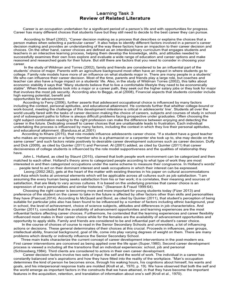 Chapter LL - REVIEW OF RELATED LITERATURE | PDF | Job Satisfaction ...