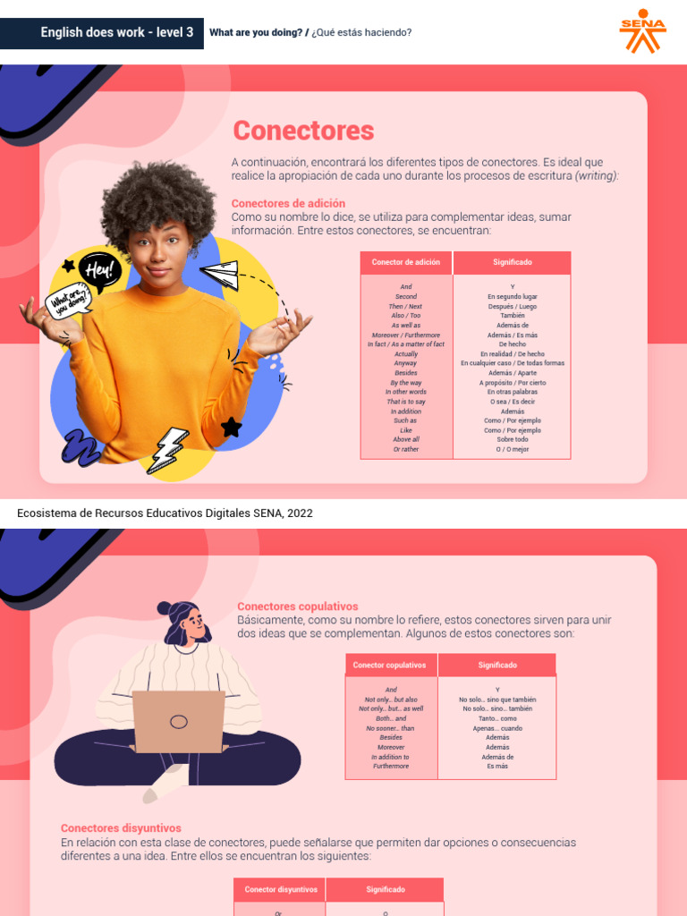 Conectores en inglés y español | PDF