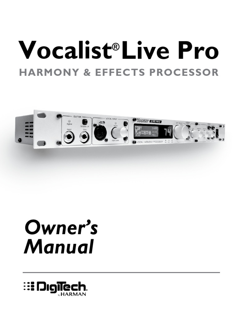 Manual Vocalist Live Pro | PDF | Ac Power Plugs And Sockets | Microphone