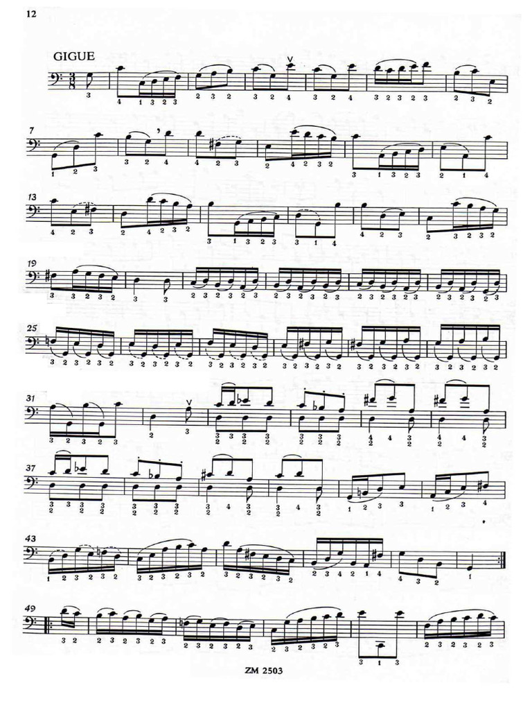 Bach Giga Suite Nr. 3 | PDF