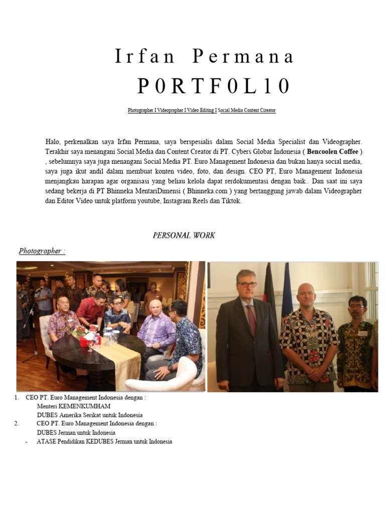 Irfan Portfolio | PDF