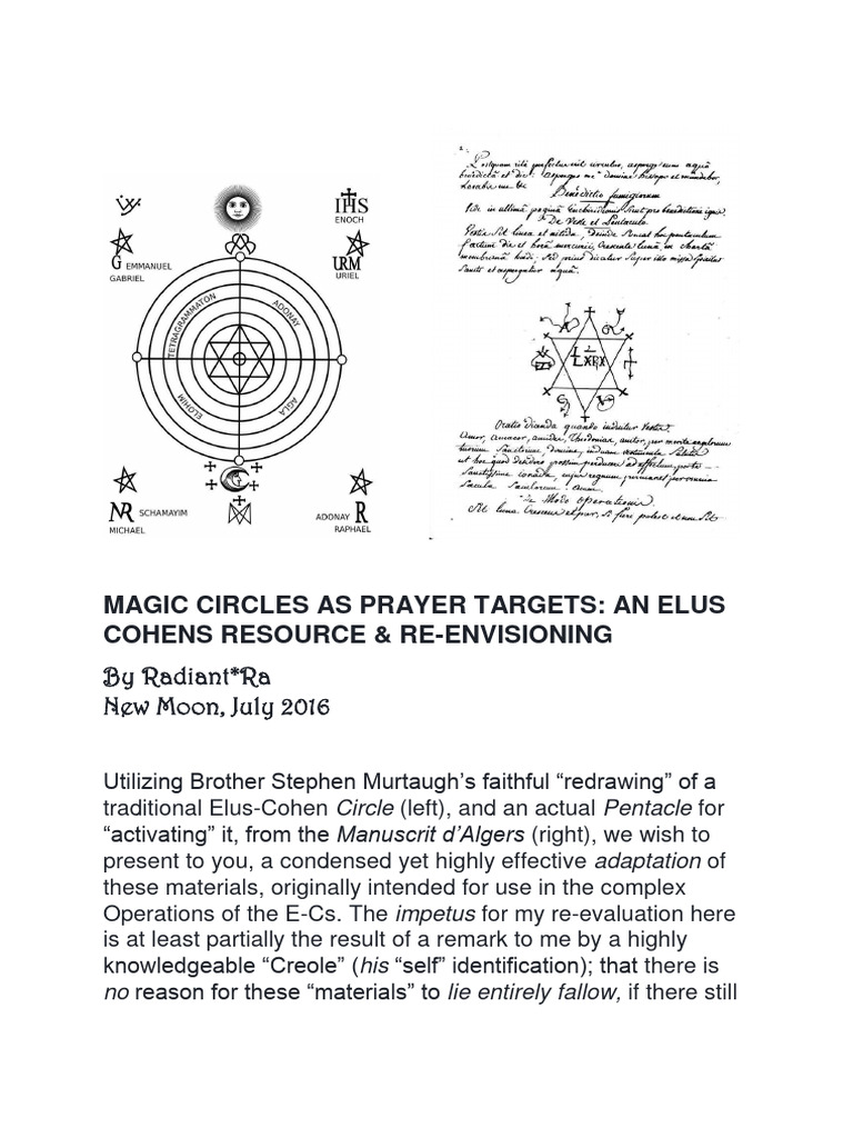 Magic Circles As Prayer Targets An Elus | PDF | Angel