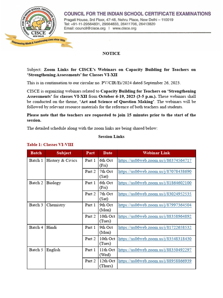 Webinar Notice Pdf Science