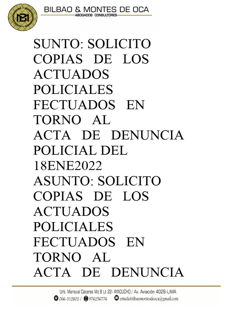 Solicito Copias Certificadas Dircocor | PDF | Ciencias sociales | Derecho