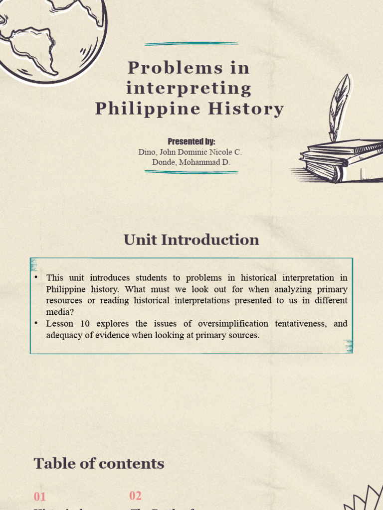 Problems in Interpreting Philippine History Final | PDF