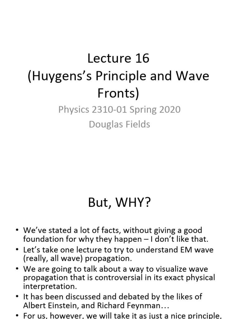 Lecture 16 | PDF | Waves | Electromagnetism