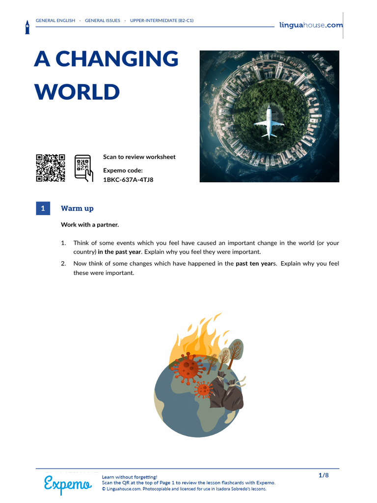 Upper-Intermediate English: A Changing World | PDF