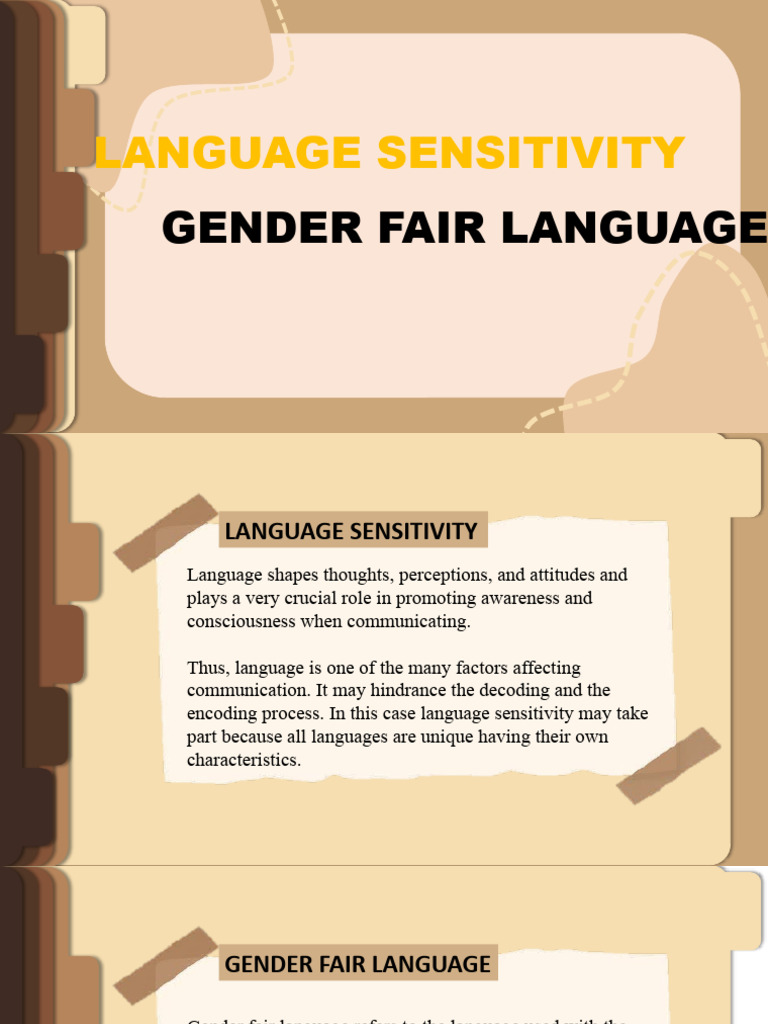 Chapter 1. Gender Fair Language. Group 1. | PDF