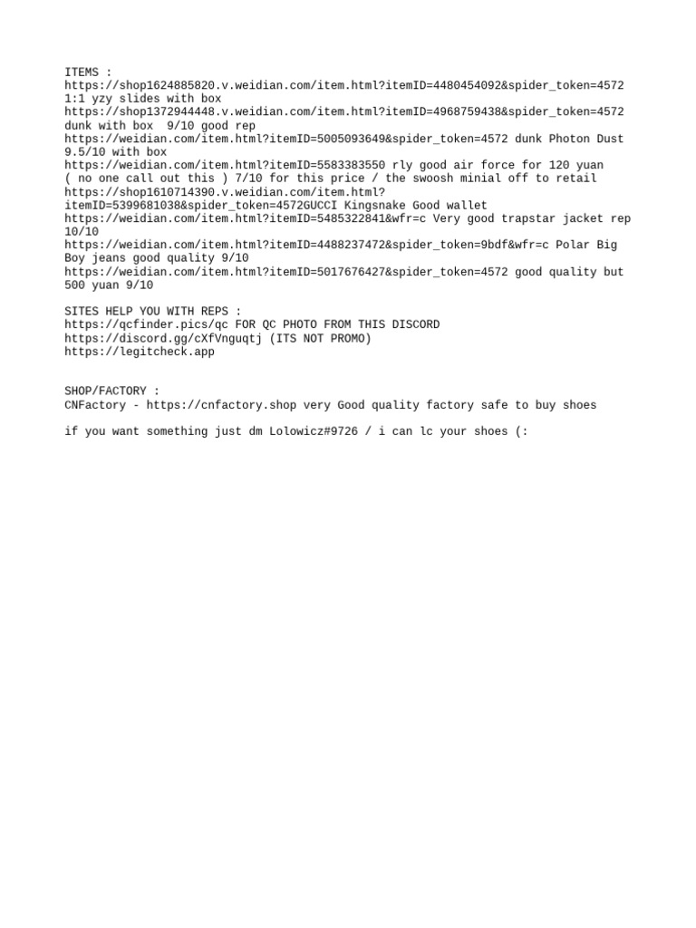 Rep Links With QC Photo | PDF