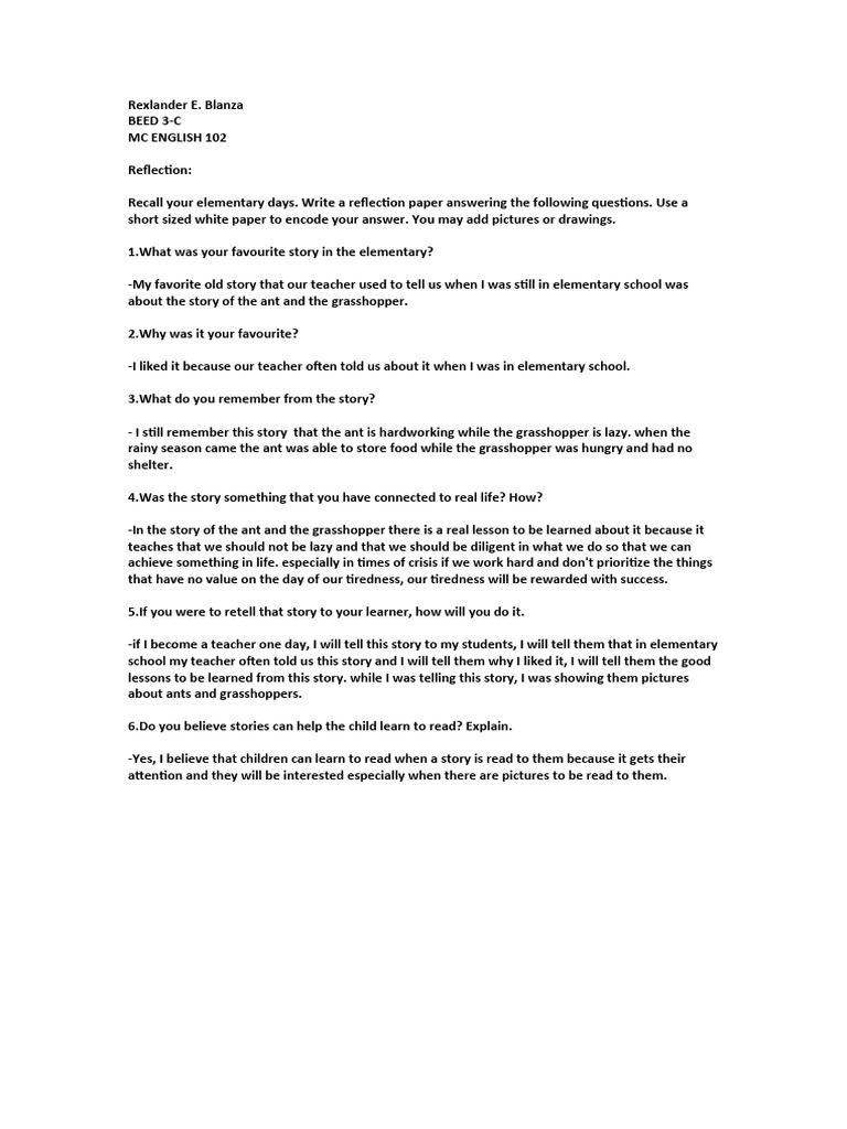 Reflection Paper in MC English 102 | PDF