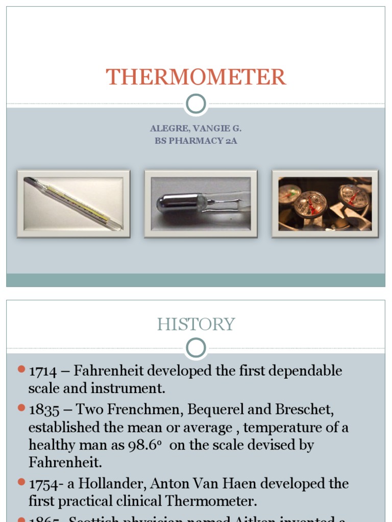 Thermometer History & Types | PDF
