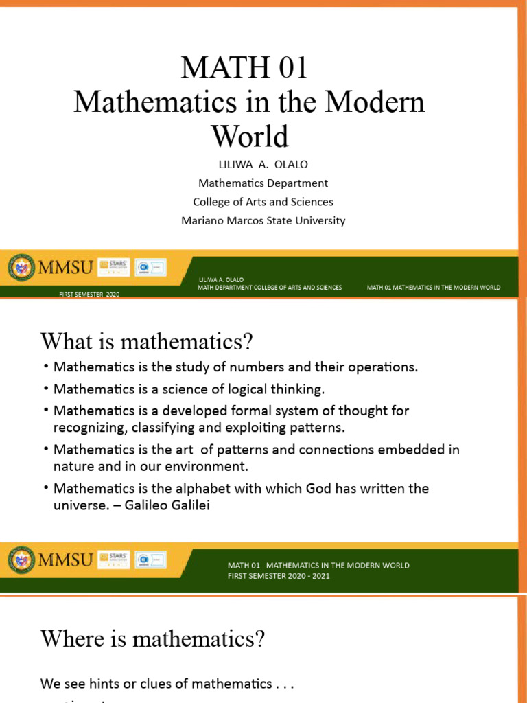 MATH 01 Lesson I-1 | PDF | Art