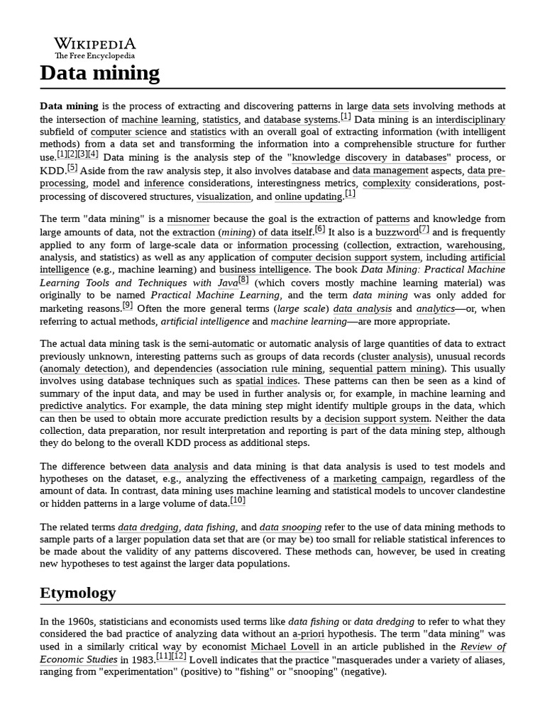 Data Mining | Download Free PDF | Data Mining | Machine Learning