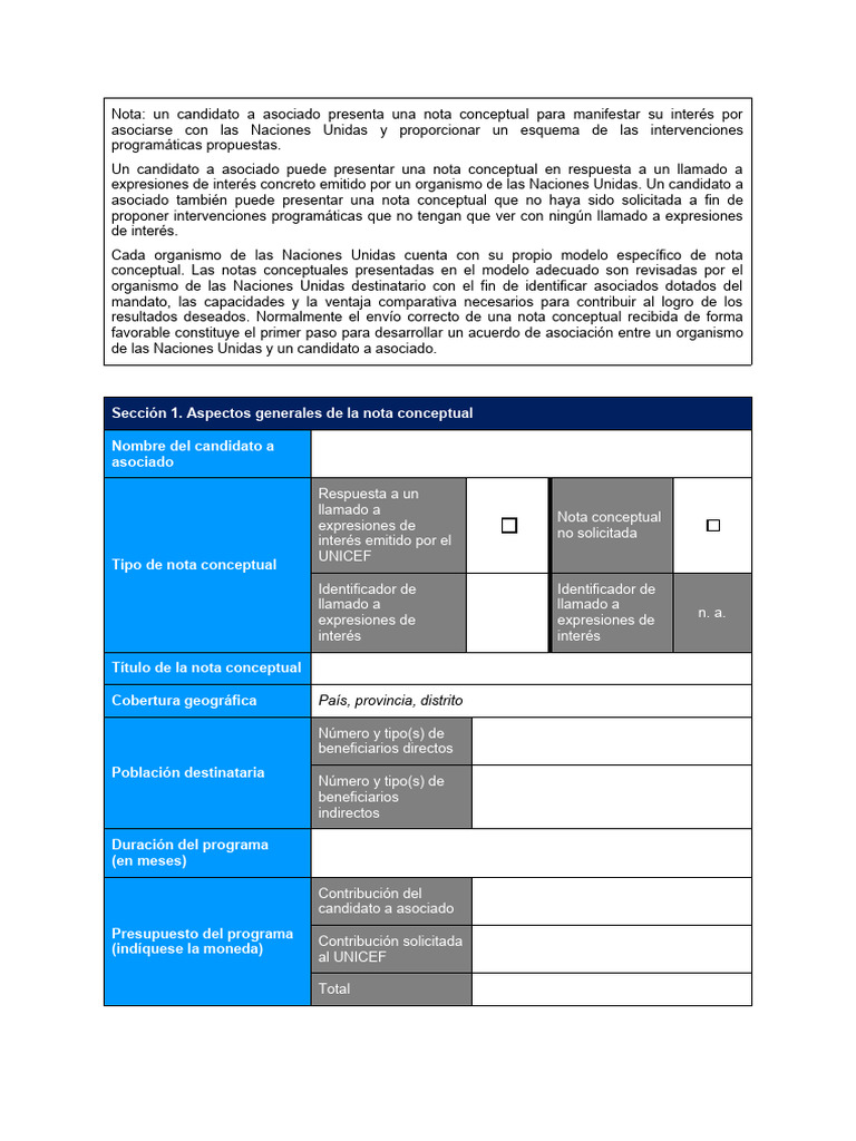 UNICEF_Concept_Note_Template_with_Guideline_ES_hyBvJ9t | PDF ...