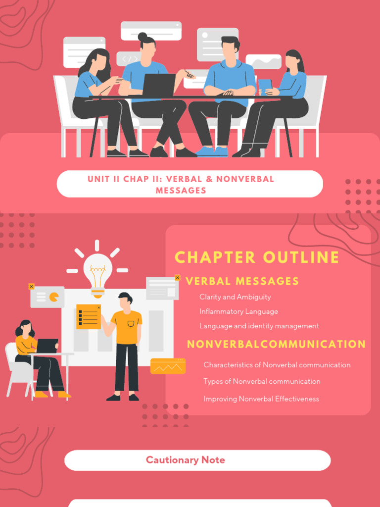 Unit II Chap II Verbal and Non-Verbal Messages | PDF | Nonverbal ...