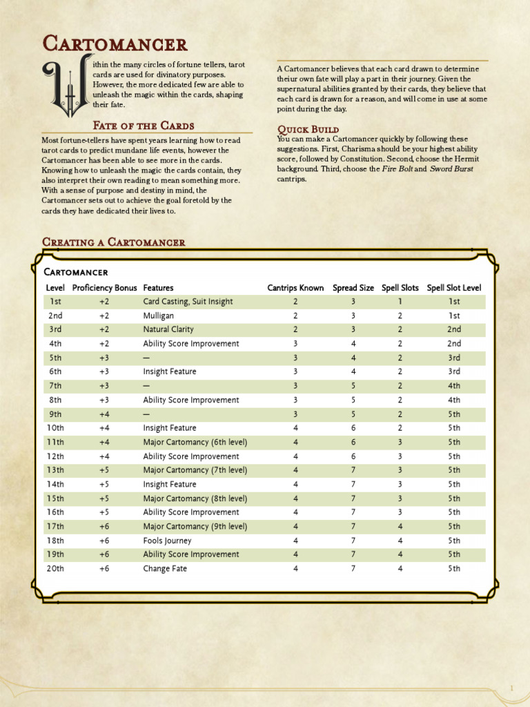 Cartomancer - The Homebrewery | PDF | Playing Cards | Tarot