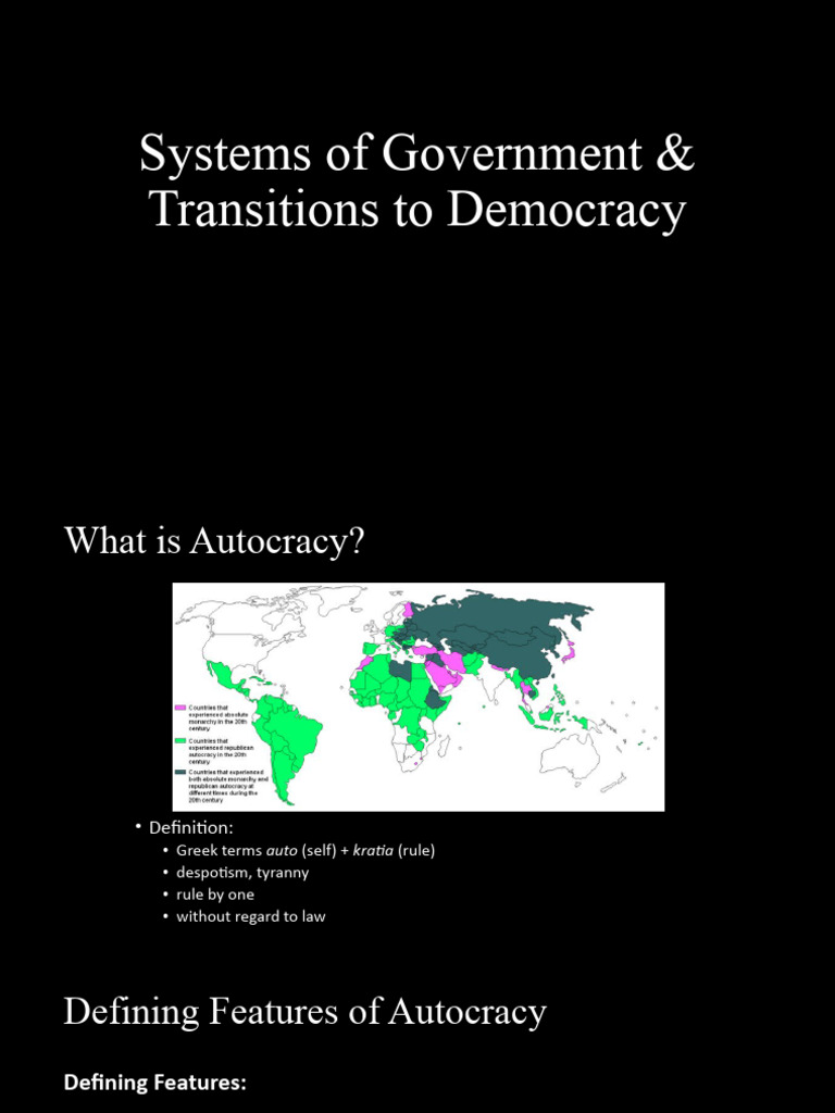 Systems of Government & Transitions To Democracy | PDF | Democracy ...