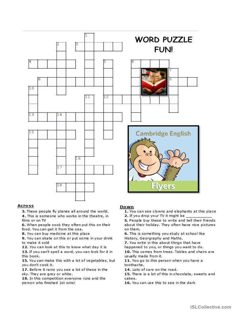 Flyers Vocabulary Puzzles | PDF