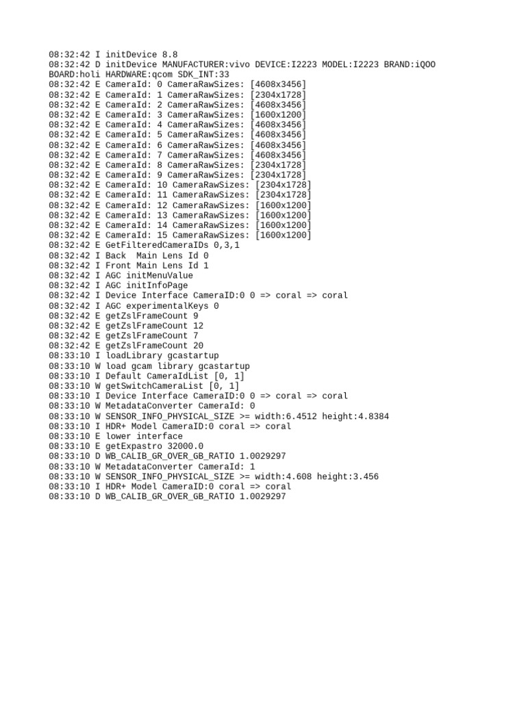 Gcam Log | PDF | Computers