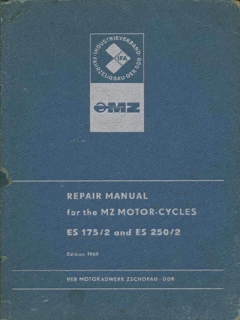 MZ Es 175 2 250 2 Repair Manual 1969 English 100 | PDF
