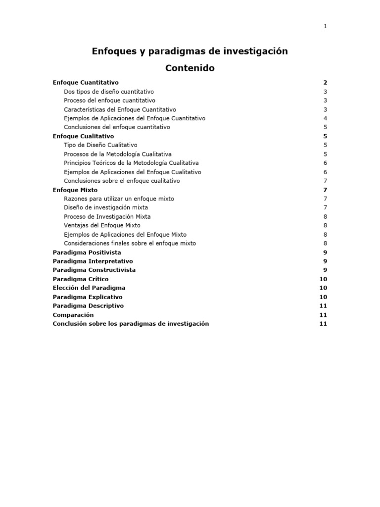 Enfoques y Paradigmas de Investigación | PDF | Investigación ...