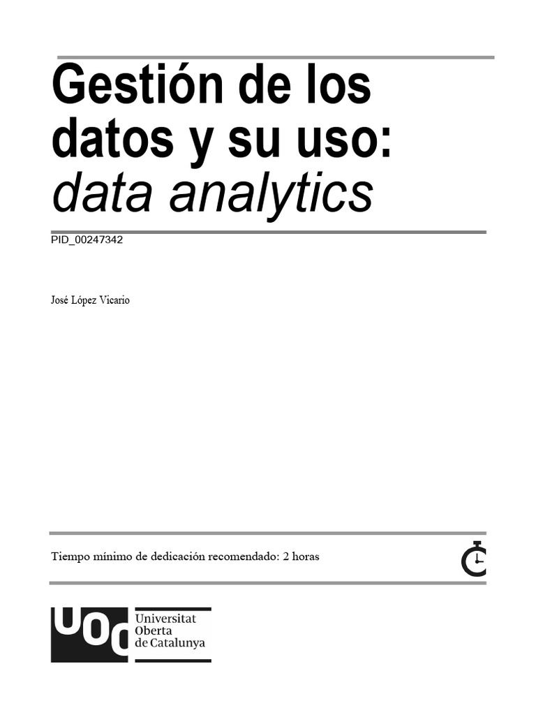 PLA6_Gestión de Los Datos y Su Uso_ Data Analytics | PDF | Aprendizaje automático | Apache Hadoop