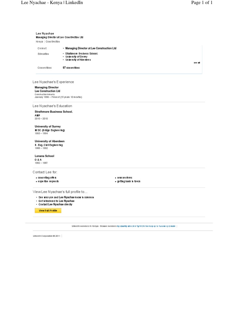 Linkedin Profile | PDF