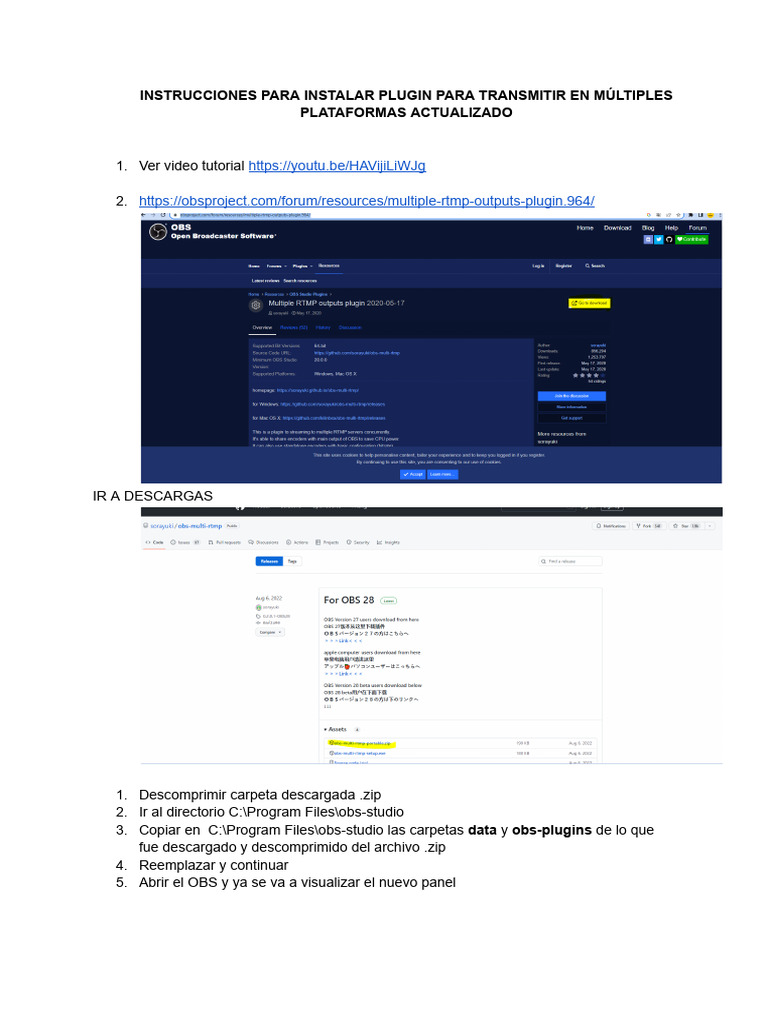 Plugin para Obs | PDF