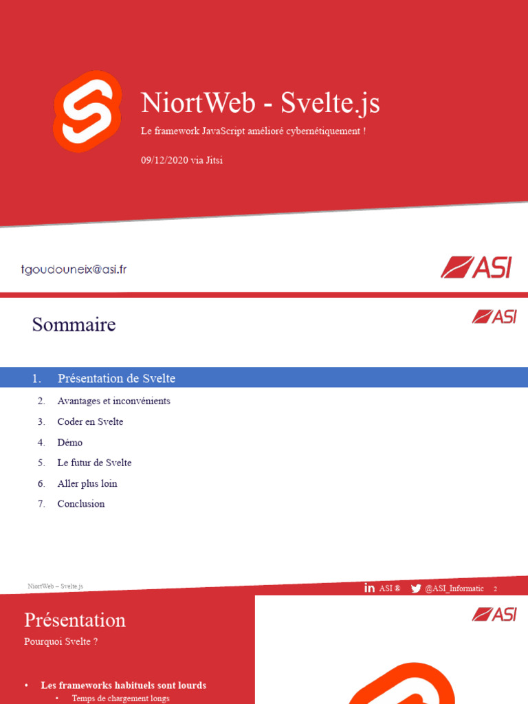 (NiortWeb) Support Présentation Svelte - Js | PDF | Informatique | Génie logiciel