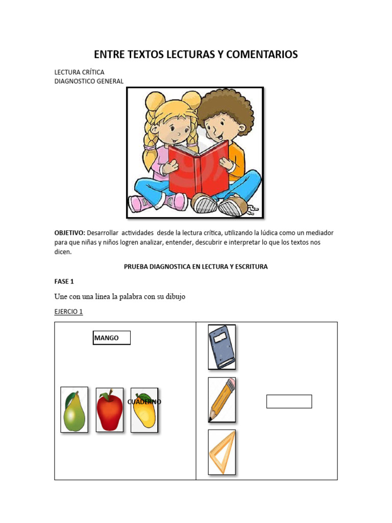Prueba Diagnostica en Lectura y Escritura | PDF
