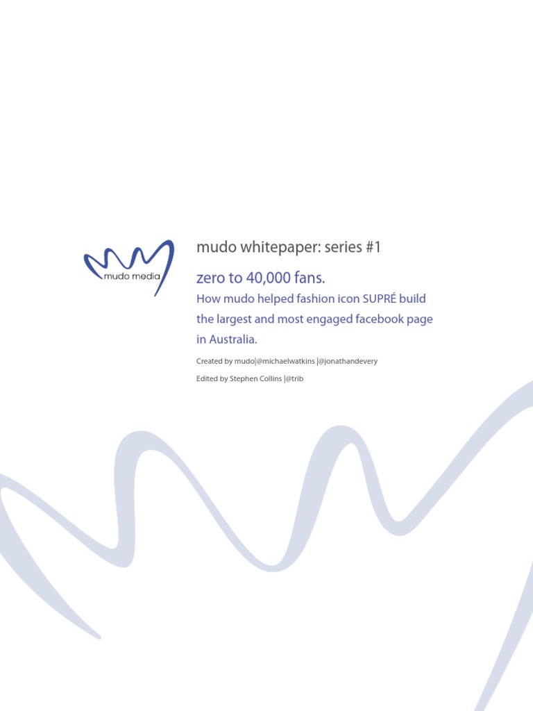 Mudo Whitepaper Final | PDF | Facebook | Brand