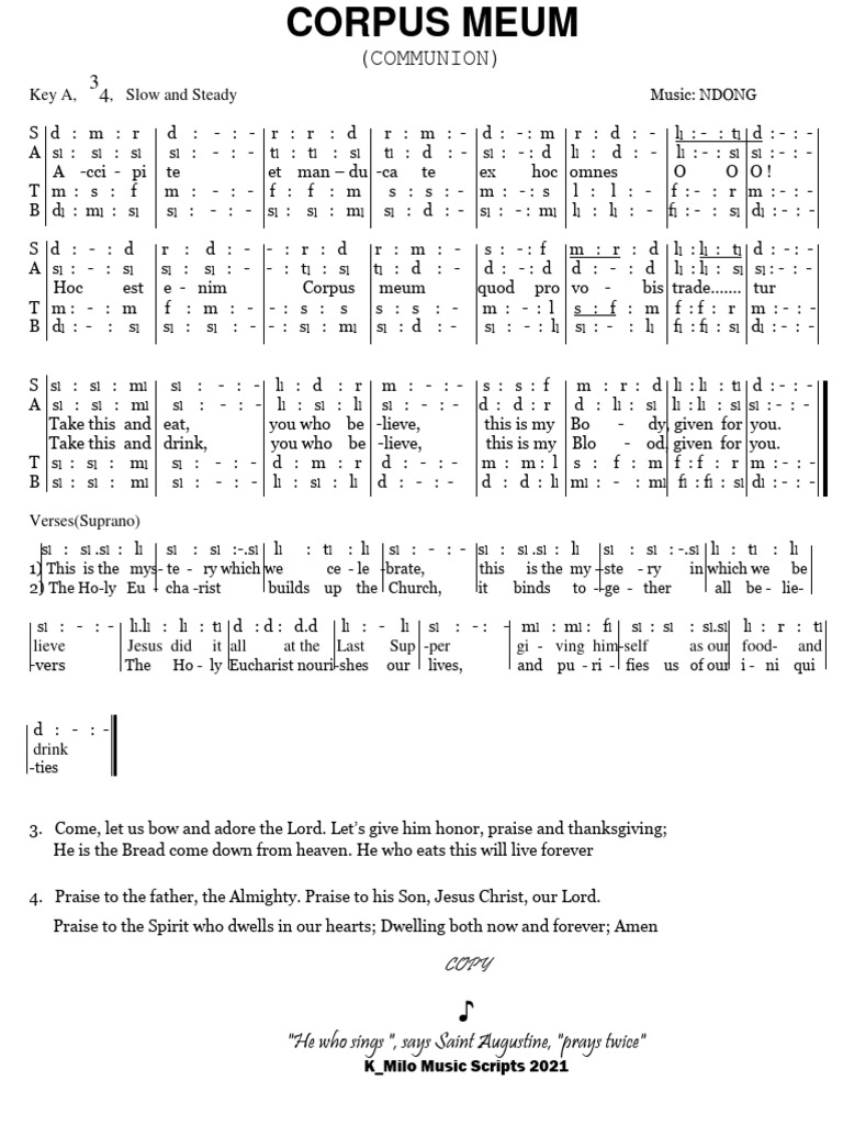 950 Corpus Meum(Communion) | PDF