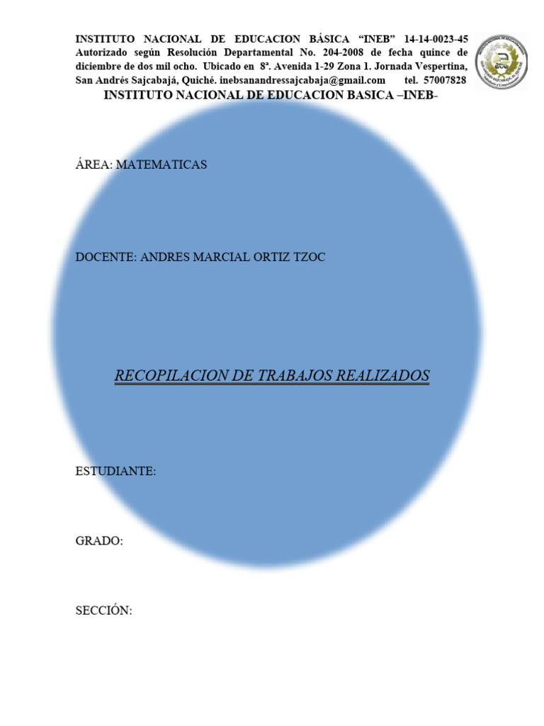 Modelo Caratula | PDF