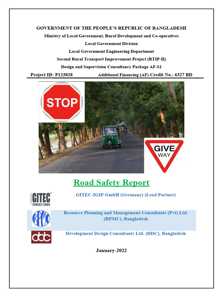 Road Safety Report for RTIP-II Project | PDF