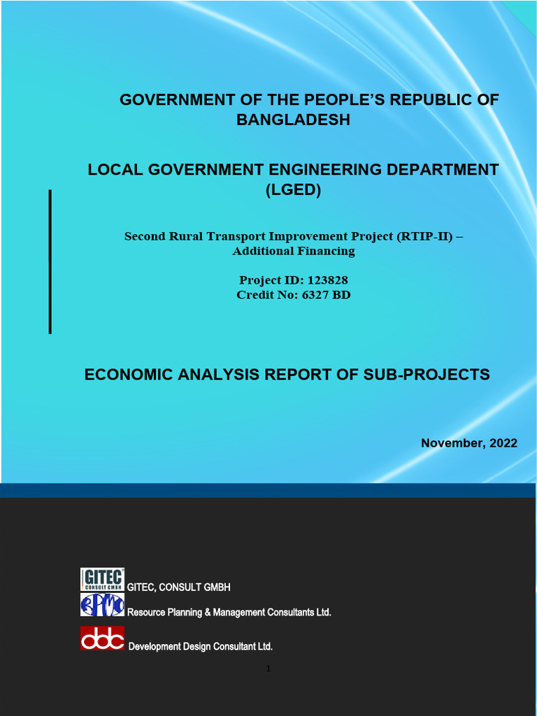 Economic Analysis Report (After-Project Scenario) | PDF | Demand ...