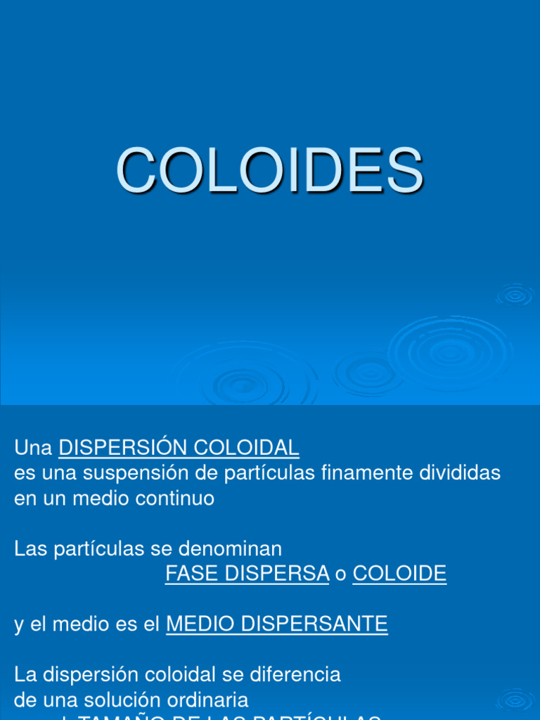 5 Tema - 3 - Coloides | PDF | Coloide | Emulsión