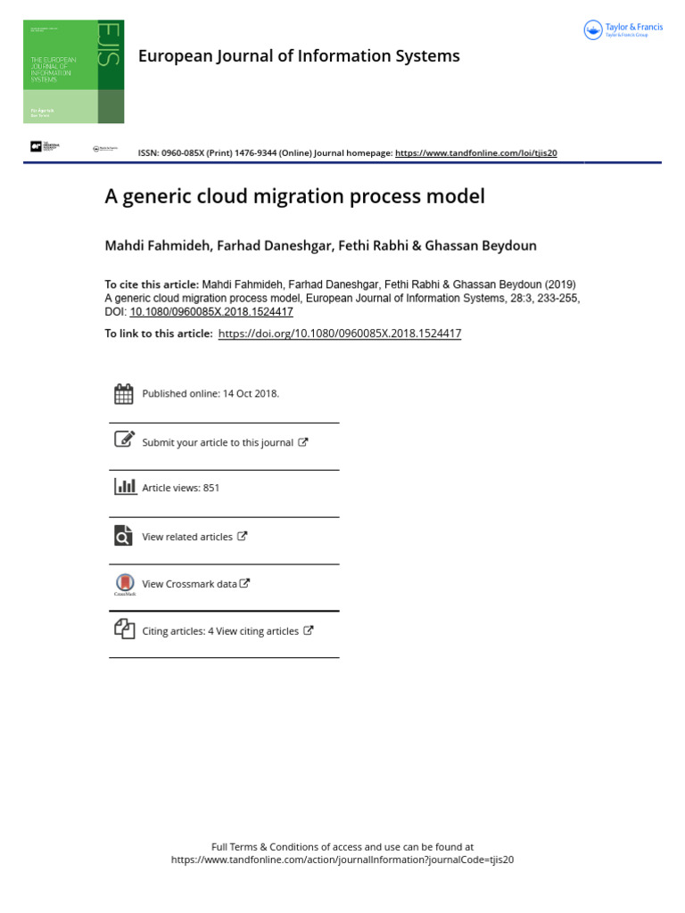 A Generic Cloud Migration Process Model | PDF | Cloud Computing ...