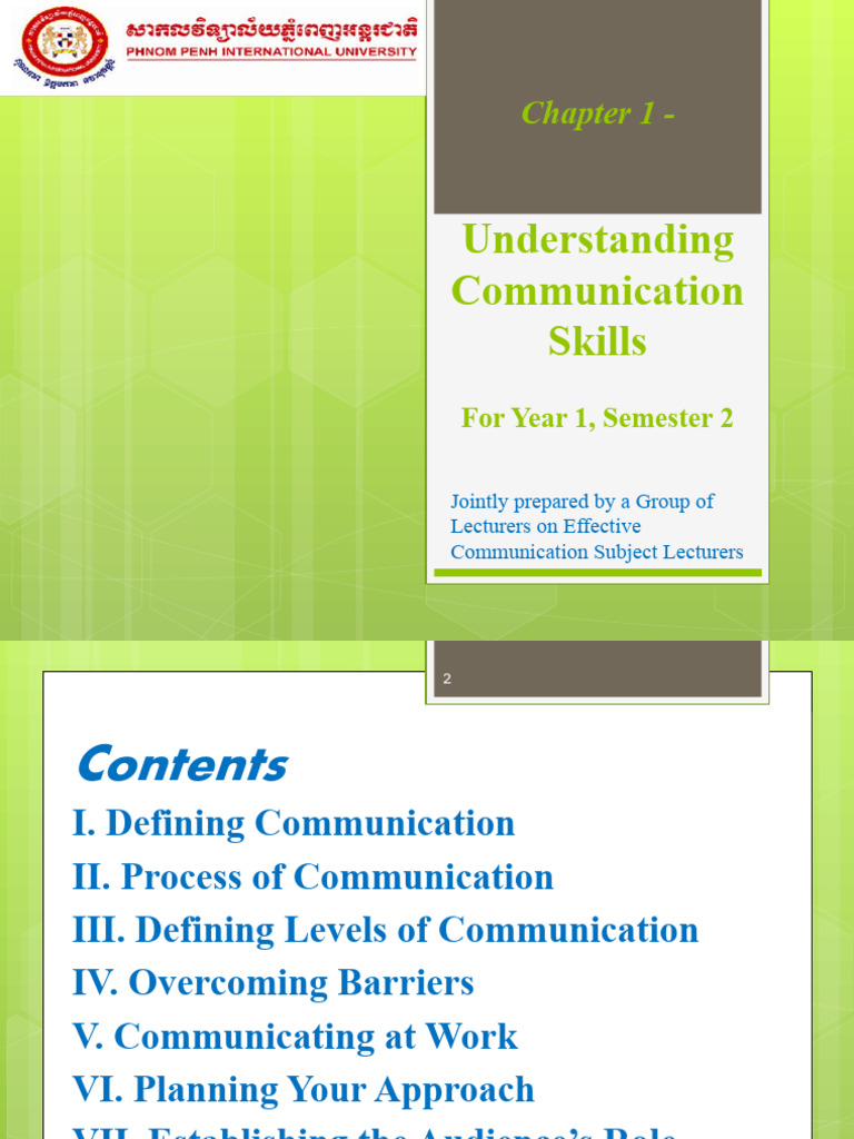 Chapter 1 Understanding Communication Skills Pdf Communication Cognitive Science