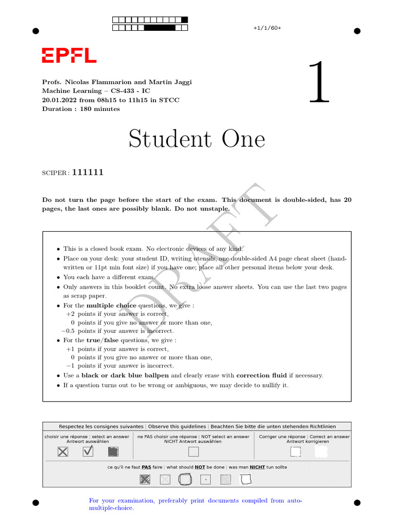 Machine Learning Exam Question 2022 | PDF